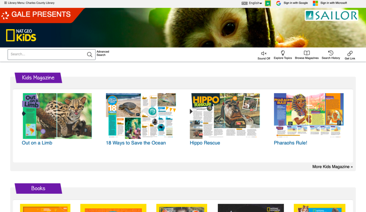 National Geographic Kids Database – Charles County Public Library