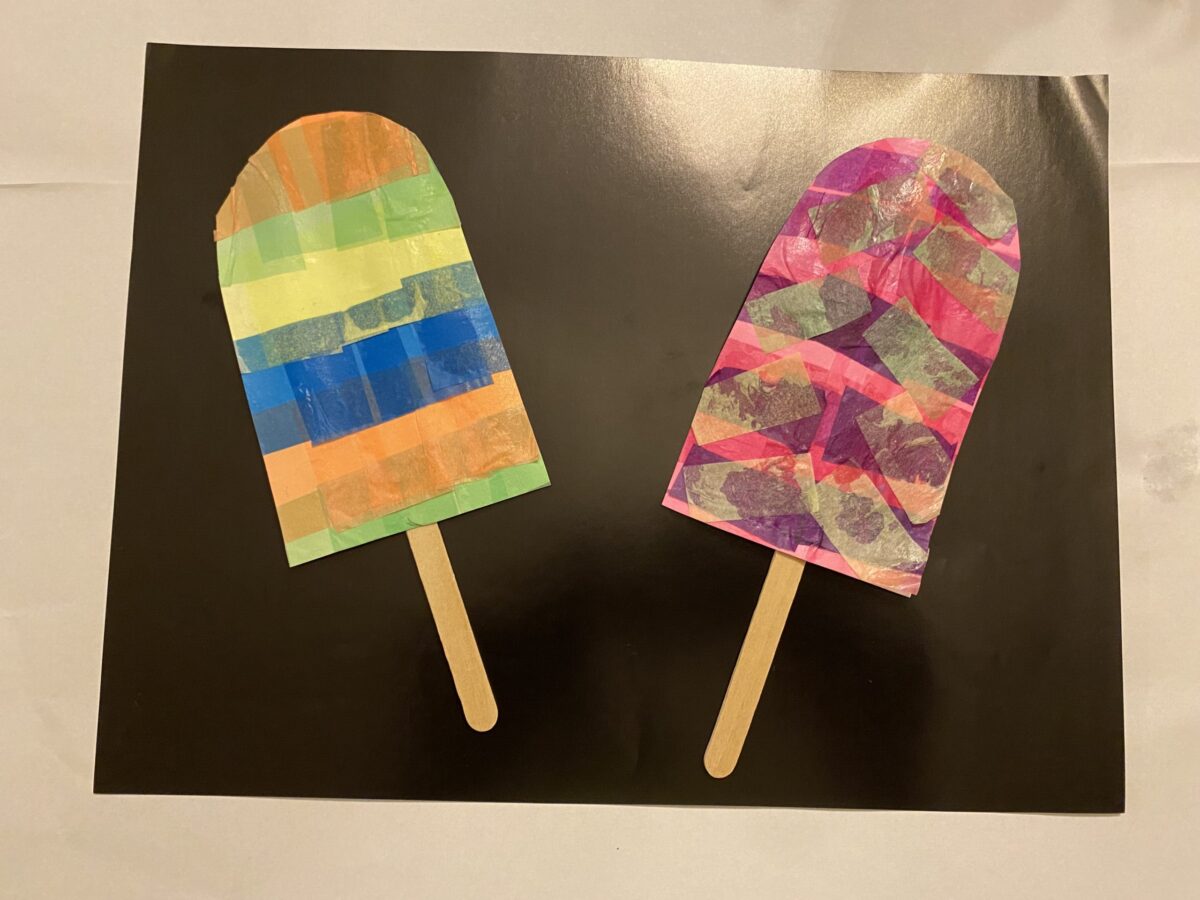 Tissue Paper Popsicle Craft – Charles County Public Library